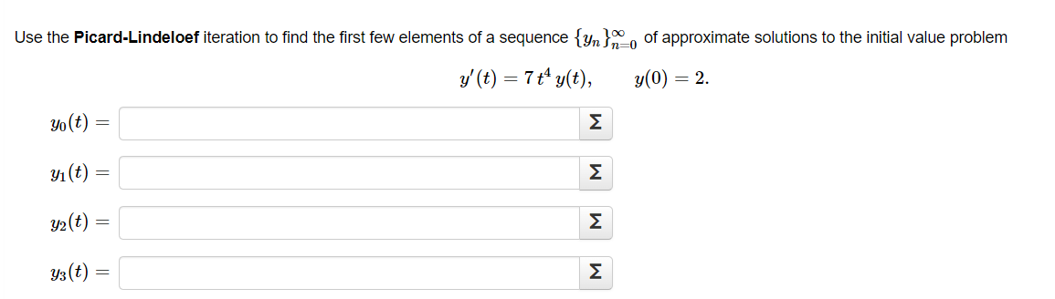 Solved Use the Picard-Lindeloef iteration to find the first | Chegg.com