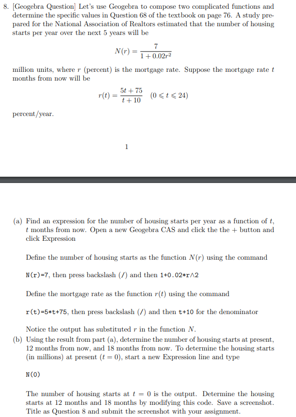 Solved 8. [Geogebra QuestionLet's use Geogebra to compose | Chegg.com