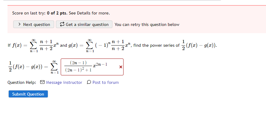 Solved Arithmetic Operations on Power Series Could | Chegg.com