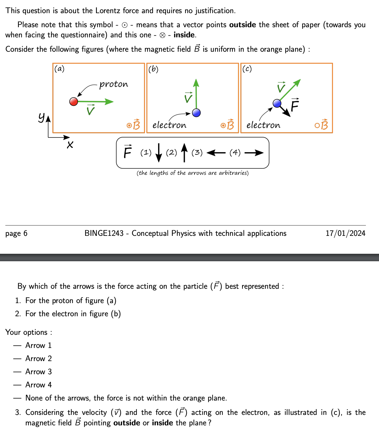 Solved This question is about the Lorentz force and requires | Chegg.com