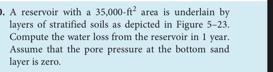 Solved ). A reservoir with a 35,000-ft? area is underlain by | Chegg.com