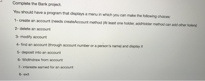 Solved You should have a program that displays a menu in | Chegg.com