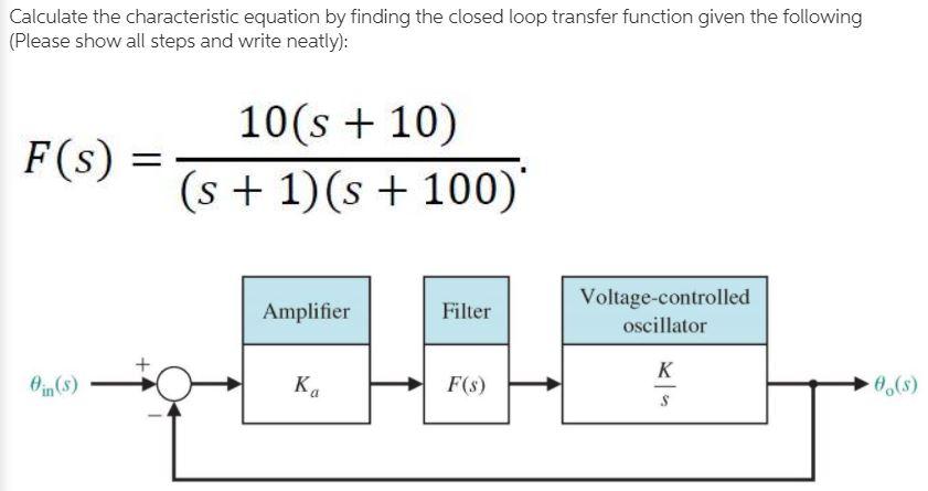 Solved Calculate the characteristic equation by finding the | Chegg.com