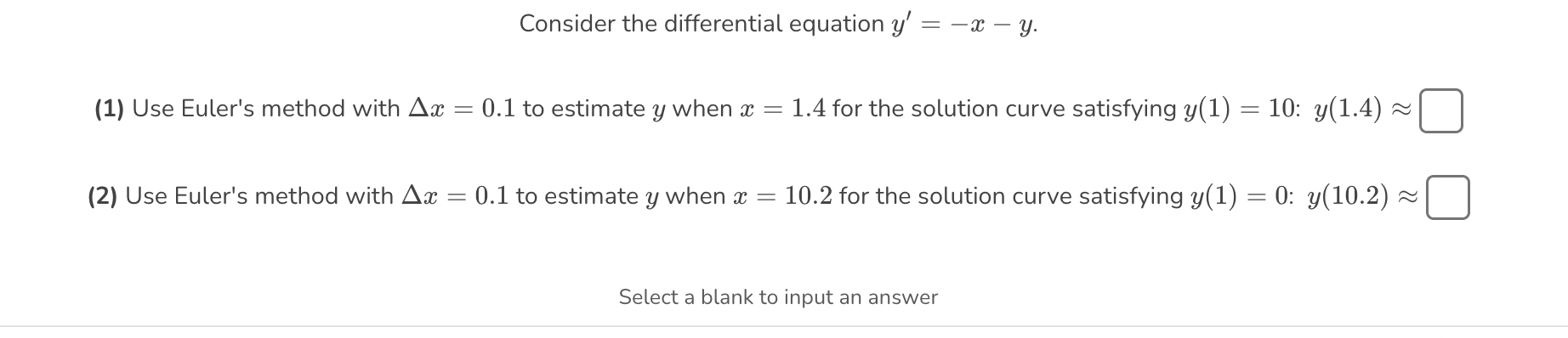 Solved Consider the differential equation dxdy=9x, with | Chegg.com