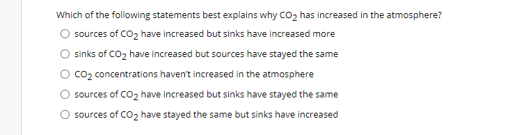 Solved Which of the following statements best explains why | Chegg.com
