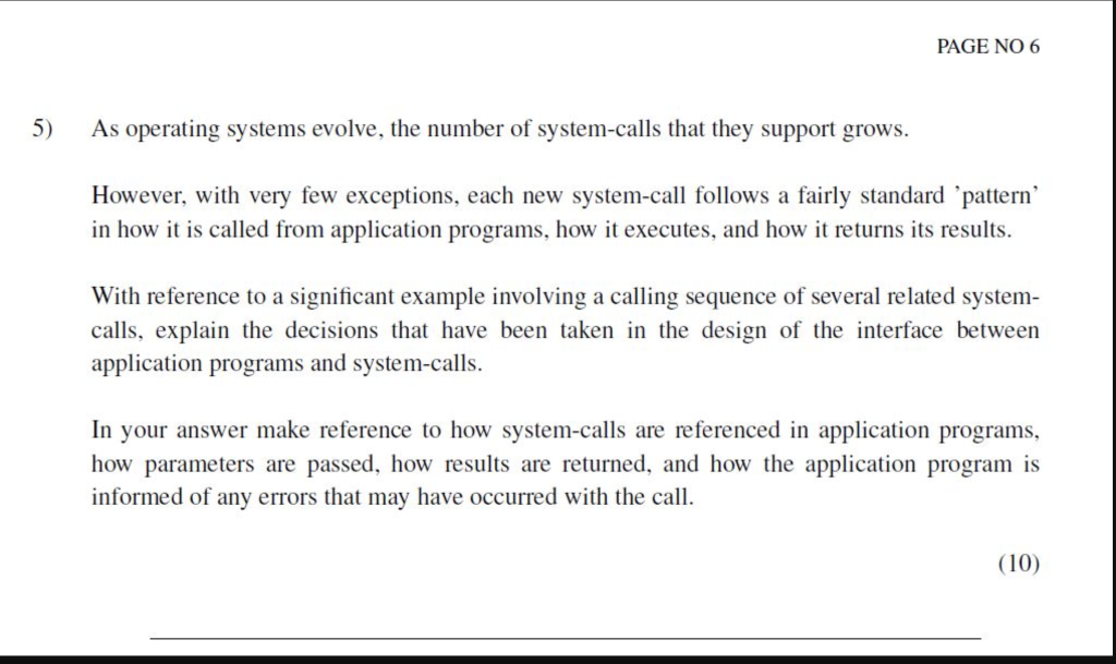 Solved As operating systems evolve, the number of | Chegg.com