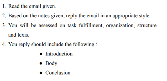 Solved 1. Read the email given. 2. Based on the notes given, | Chegg.com