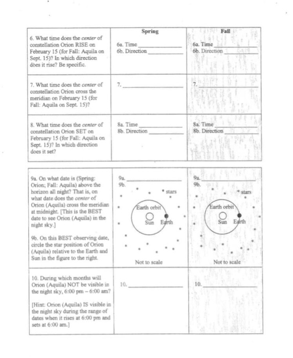 I. Objectives The night sky is a beautiful and | Chegg.com