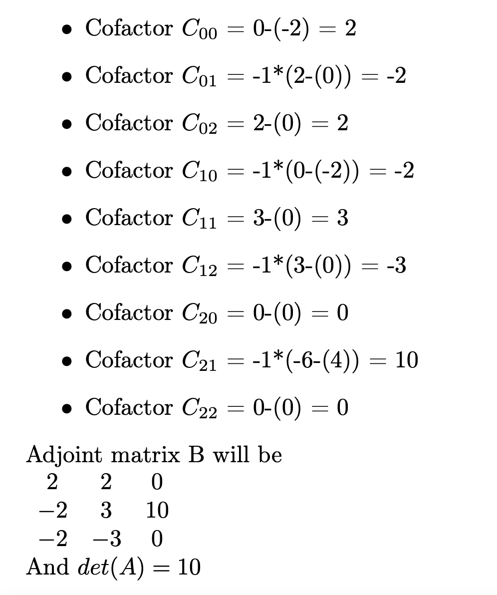 Solved 8 Inverse of Matrix Given N&N square matrix, write a | Chegg.com