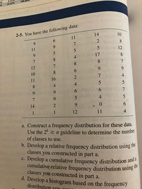 Solved Pg46 problem 2-5 Part A Construct a frequency | Chegg.com