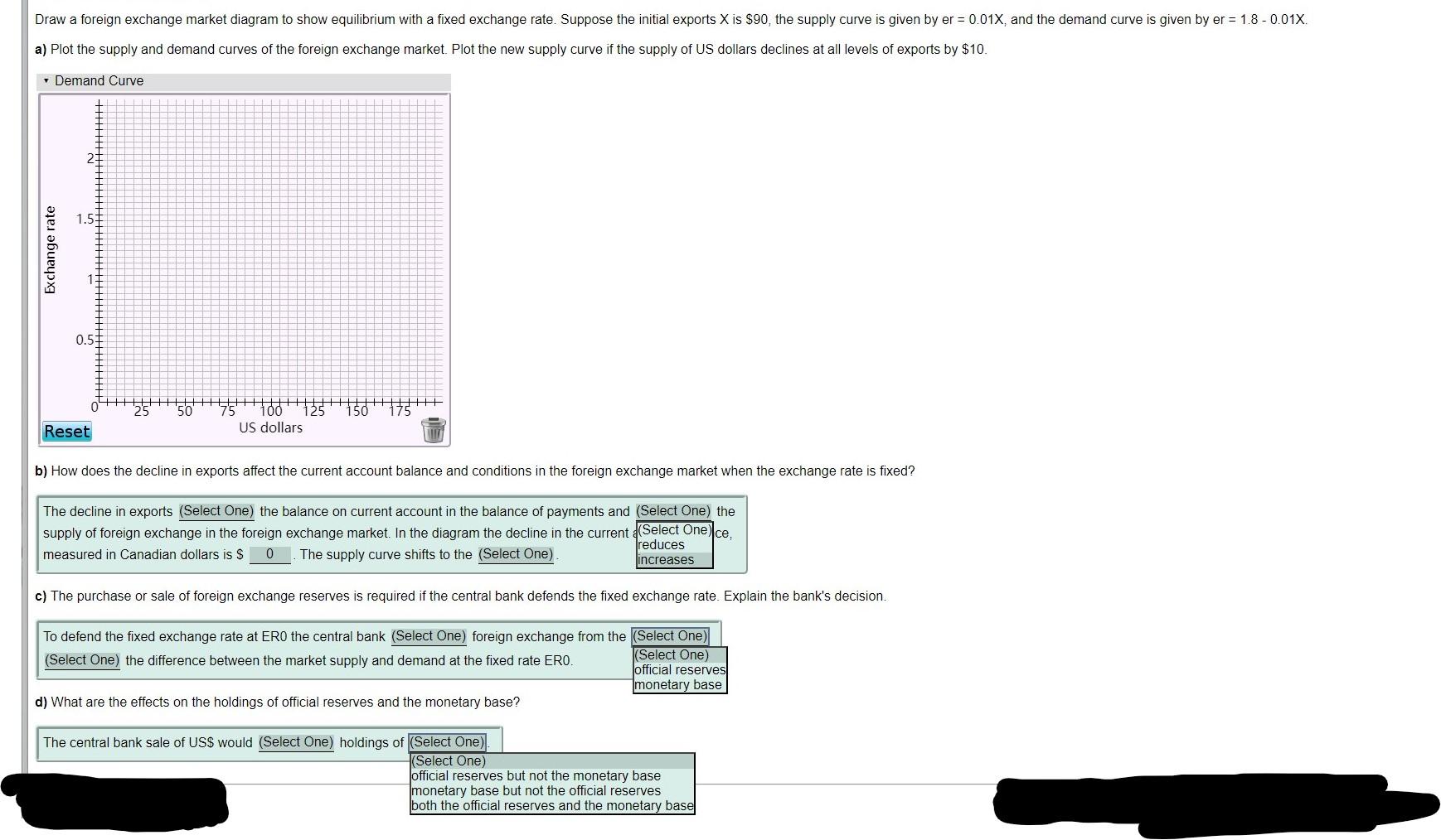 Solved Draw a foreign exchange market diagram to show | Chegg.com