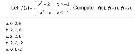 Solved Let F X {x2 2−x2−xx −1x≤−1 Compute F 0 F −1 F −2