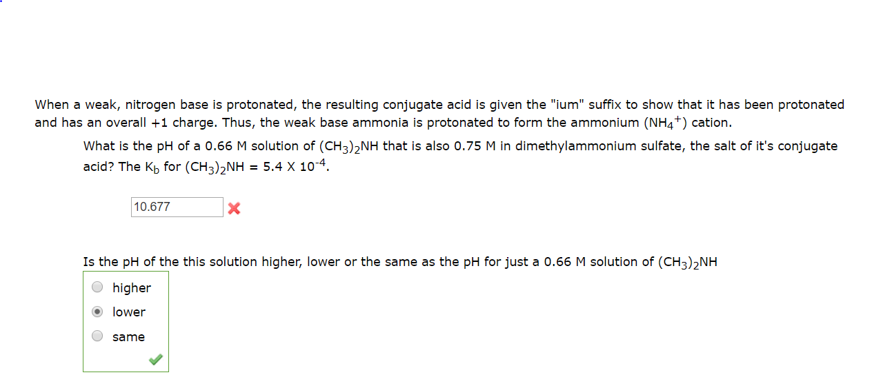 Solved When a weak, nitrogen base is protonated, the | Chegg.com