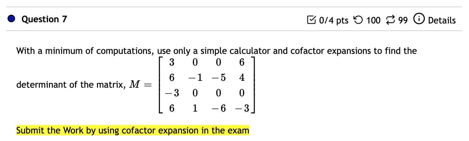 Solved With a minimum of computations, use only a simple | Chegg.com