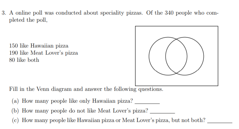Solved 3. A online poll was conducted about speciality | Chegg.com