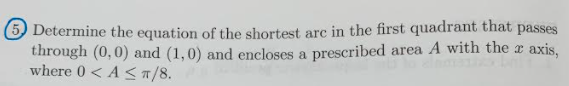 Solved Determine the equation of the shortest arc in the | Chegg.com