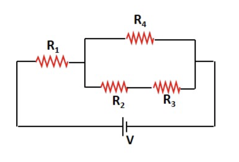 Solved Four resistors, R1 = 11 ohms, R2 = 6.0 ohms, R3 = | Chegg.com