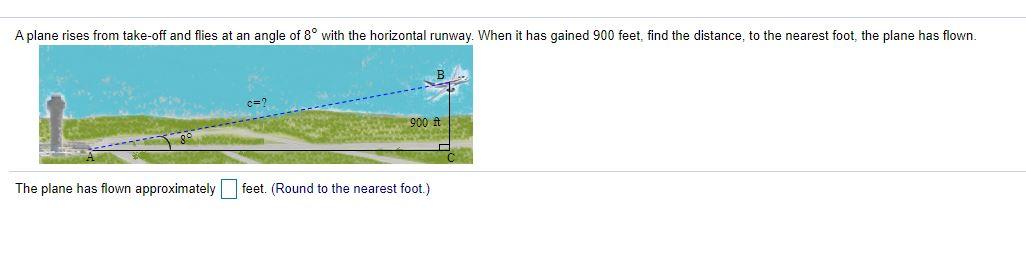 Solved A plane rises from take-off and flies at an angle of | Chegg.com
