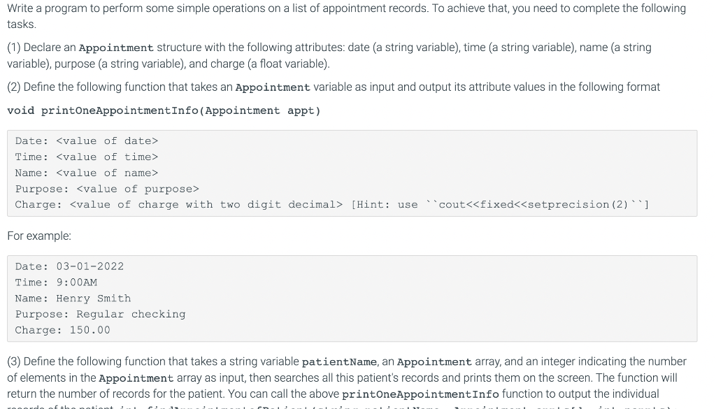 Solved Write a program to perform some simple operations on | Chegg.com