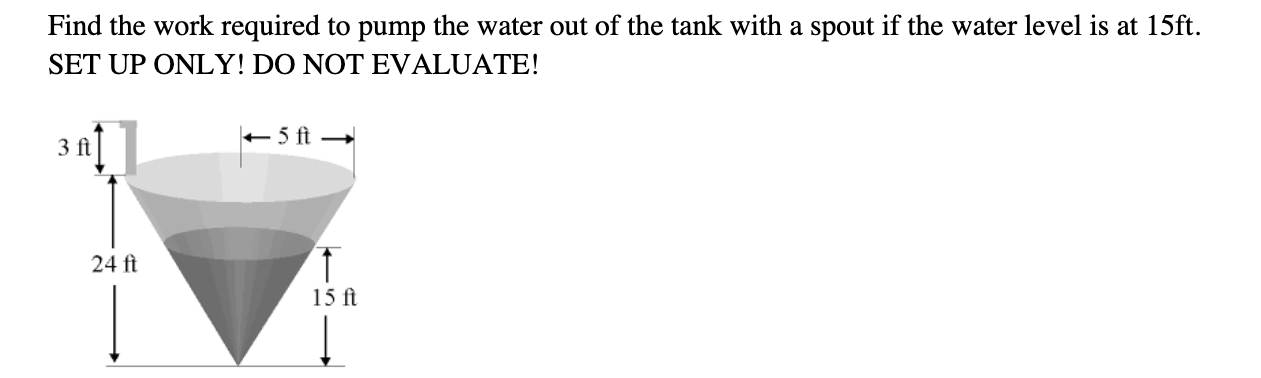 Solved Find the work required to pump the water out of the | Chegg.com