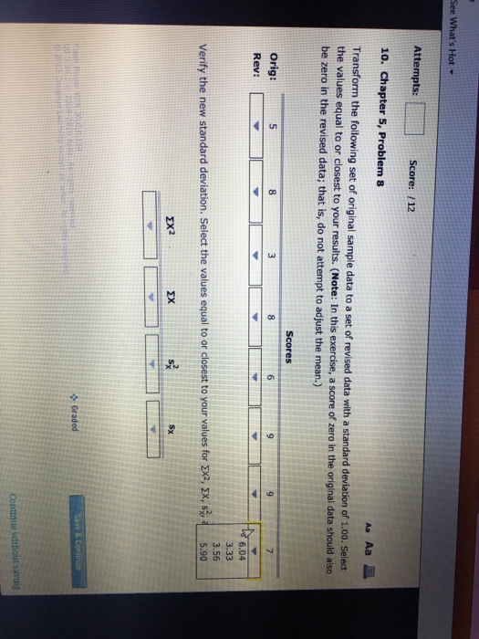 Solved t's Hot Attempts: Score: /12 10. Chapter 5, Problem 8 | Chegg.com