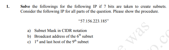 Solved 1. Solve the followings for the following IP if 7 | Chegg.com