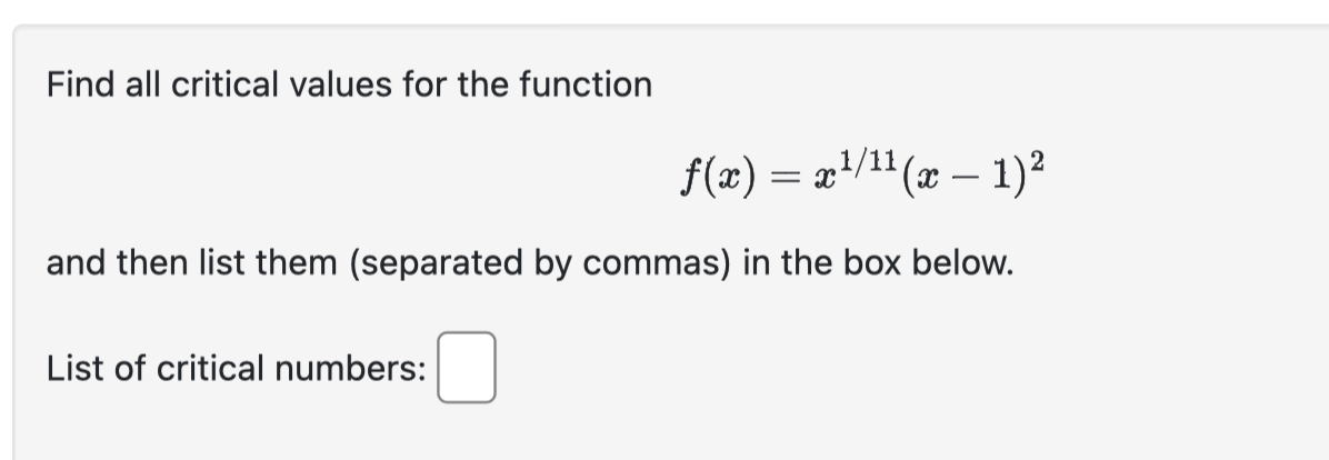 Solved Find all critical values for the function | Chegg.com