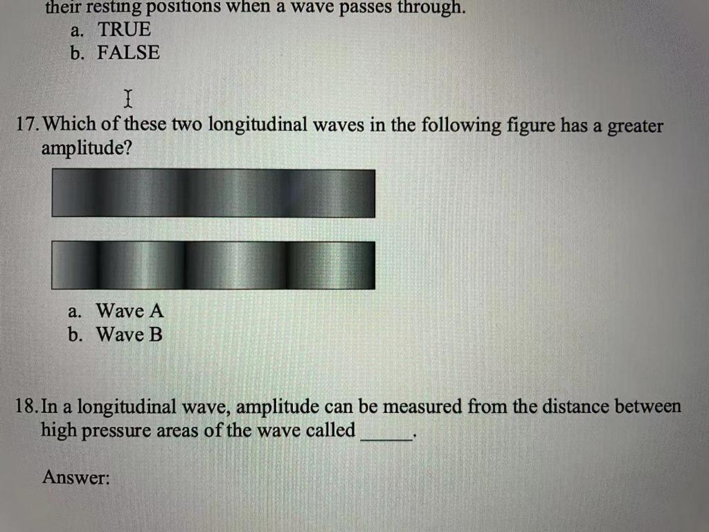 Solved their resting positions when a wave passes through. | Chegg.com