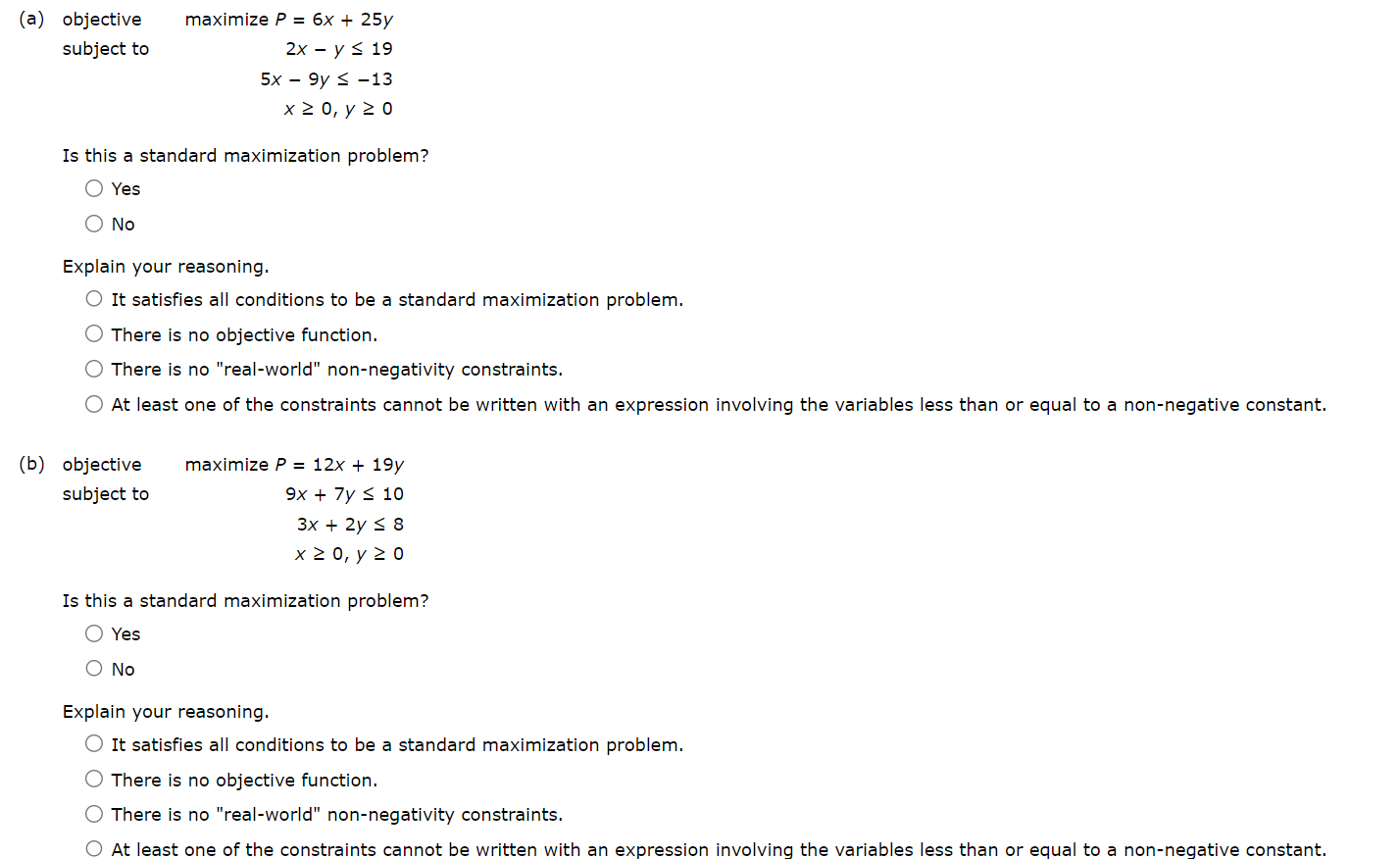 Solved (a) objective maximize | Chegg.com