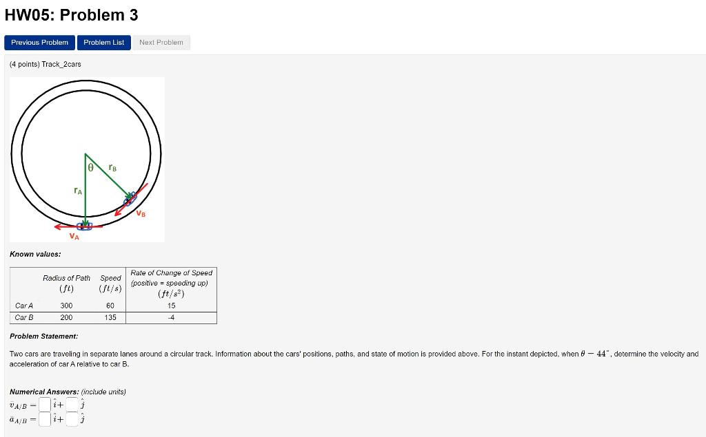 Solved HW05: Problem 3 Previous Problemi Problem List Next | Chegg.com