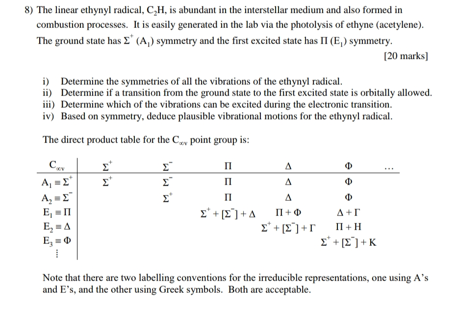 The linear ethynyl radical, C2H, is abundant in the | Chegg.com