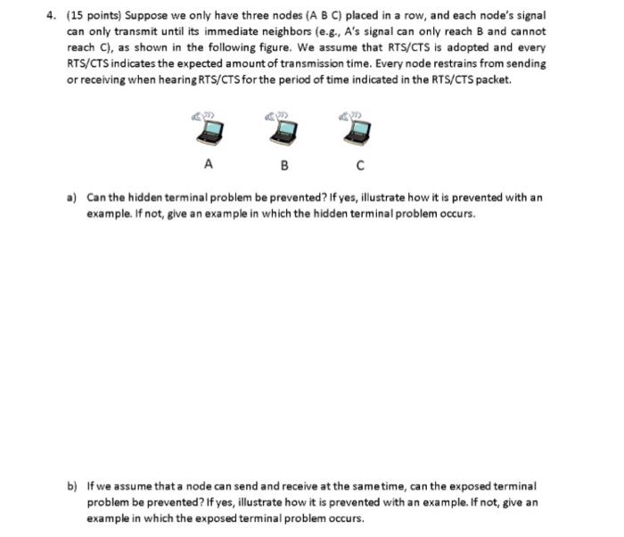 Solved Suppose we only have three nodes (A B C) placed in a | Chegg.com