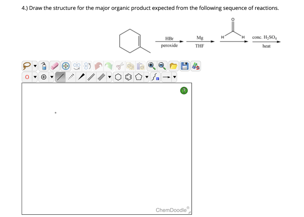 Solved conc. H2SO4 HBr NaBr DMF NaSCH DMSO HO H2SO4 H2 Pd | Chegg.com