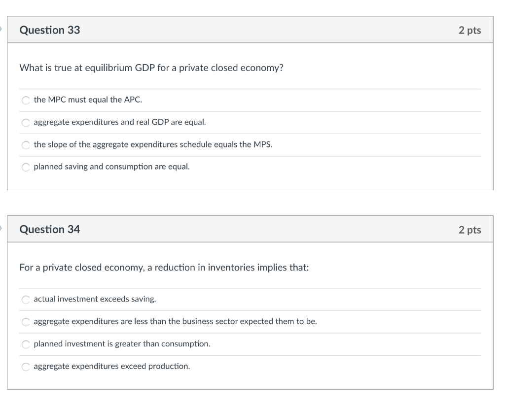 Solved Question 36 2 pts The table below lists consumption | Chegg.com