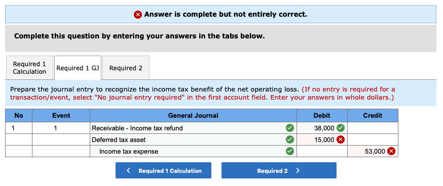 Solved Exercise 16-25 (Static) Net operating loss carryback | Chegg.com