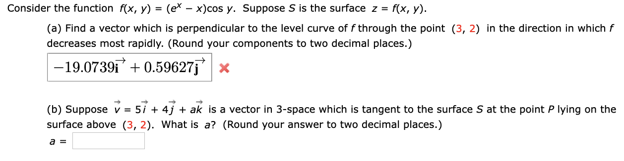 Solved Consider the function f(x, y) = (ex – x)cos y. | Chegg.com