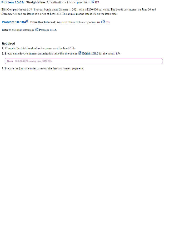 Solved Problem 10-3A Stralght-LIne: Amortization of bond | Chegg.com