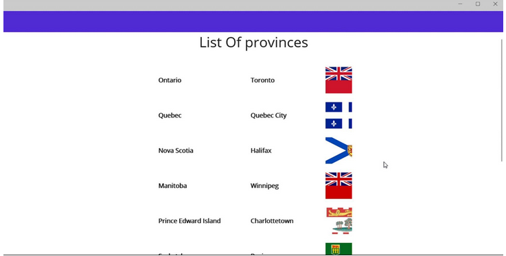 List of Provinces Create MAUI Application that | Chegg.com