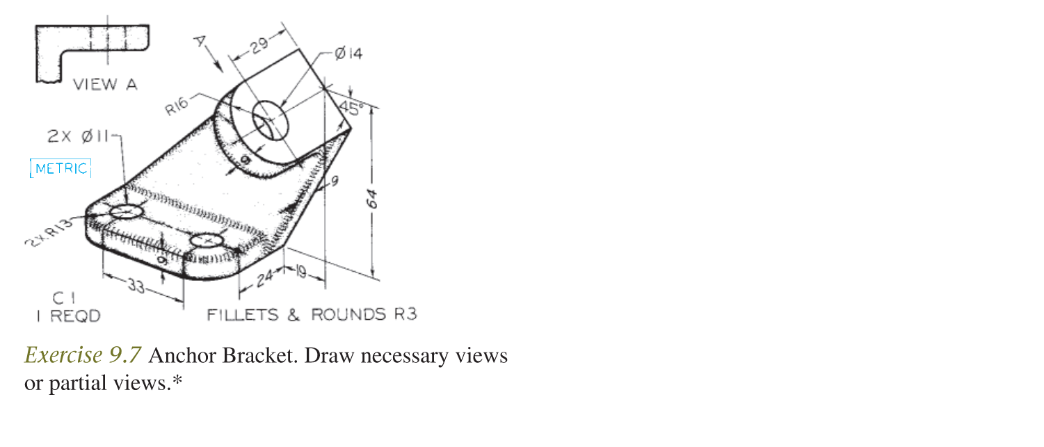Solved r 29 014 VIEW A R16 45 2x Øl METRIC 2013 33 CI | REQD | Chegg.com