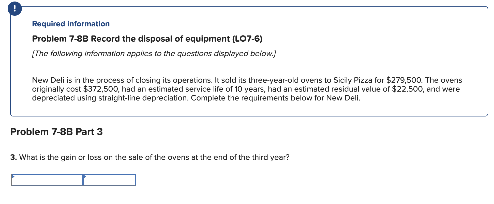 Solved Required information Problem 7-8B Record the disposal | Chegg.com