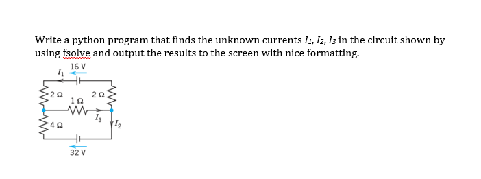 Solved Write a python program that finds the unknown | Chegg.com