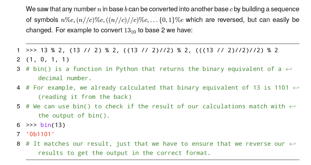 Solved We saw that any number n in base b can be converted | Chegg.com