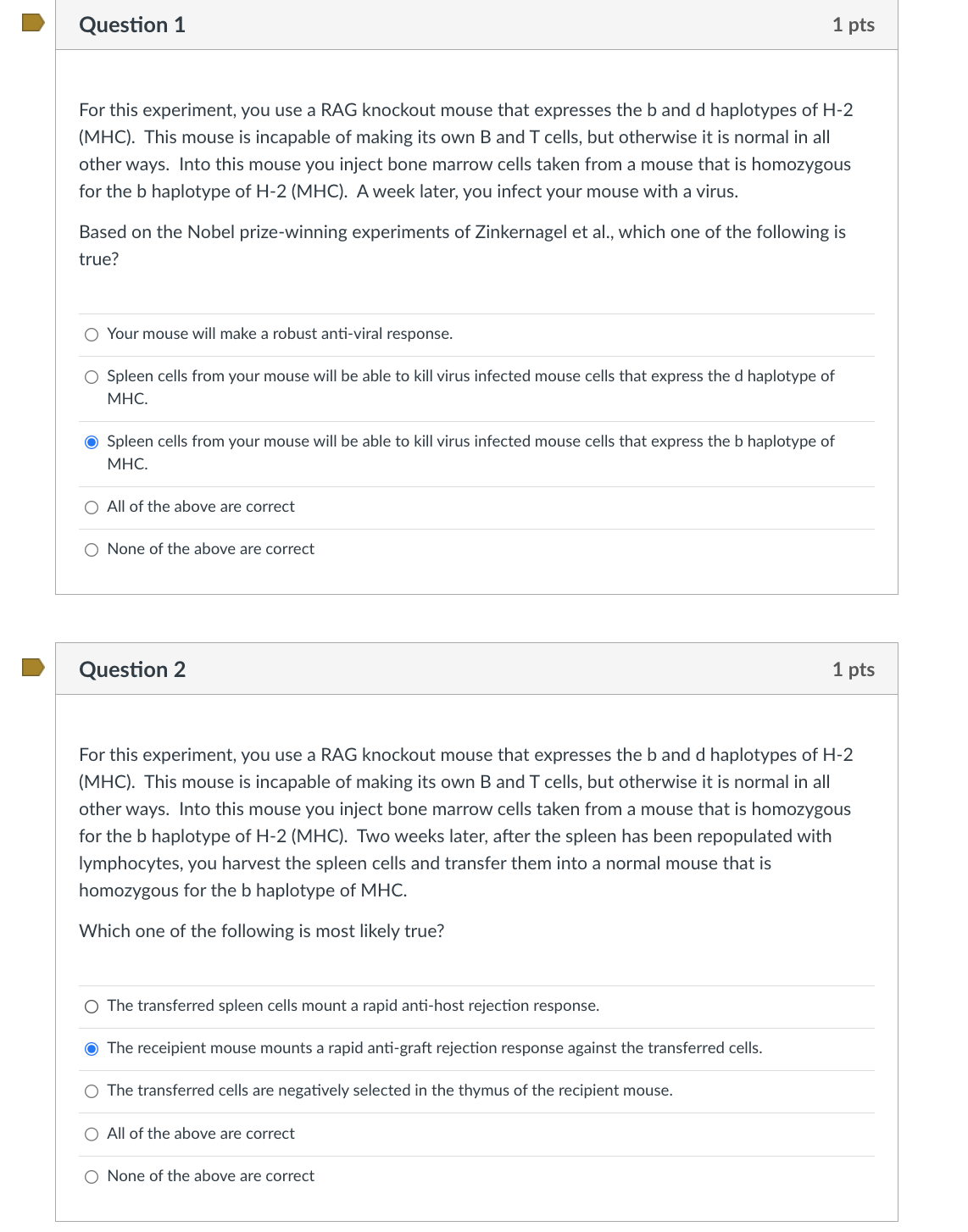 Solved For this experiment, you use a RAG knockout mouse | Chegg.com