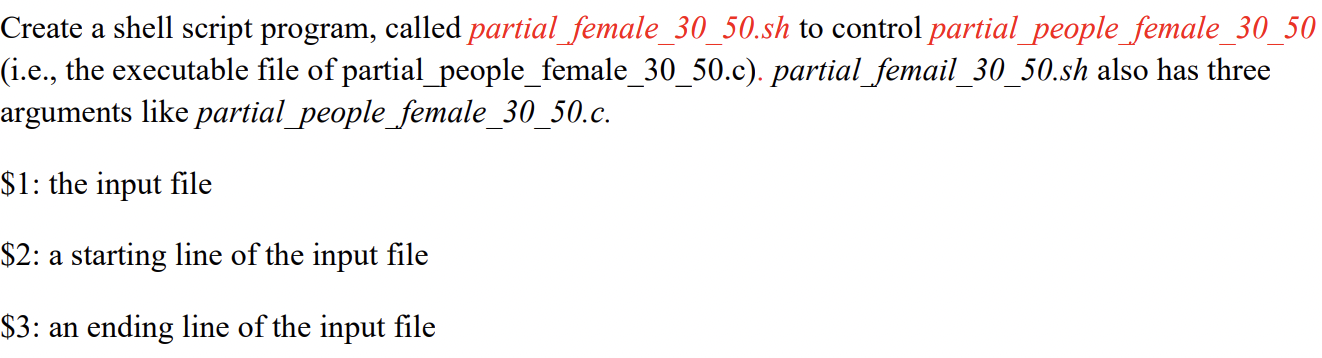 Create a shell script program, called partial | Chegg.com