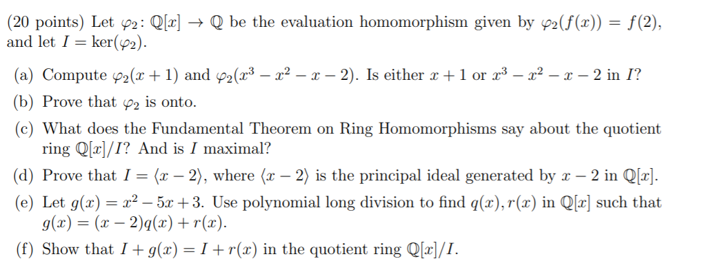 Solved its abstract algebra subject please solve well and | Chegg.com
