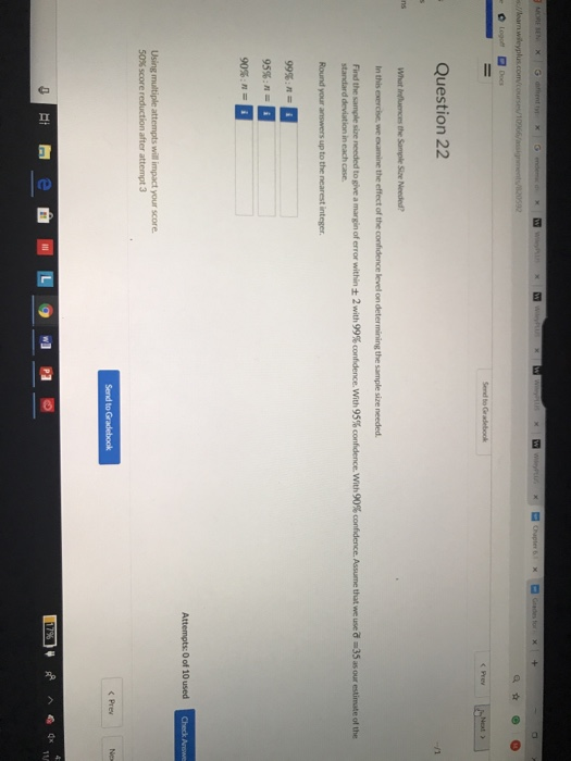Solved Question 22 Attempts: 0 of 10 used after attempt 3