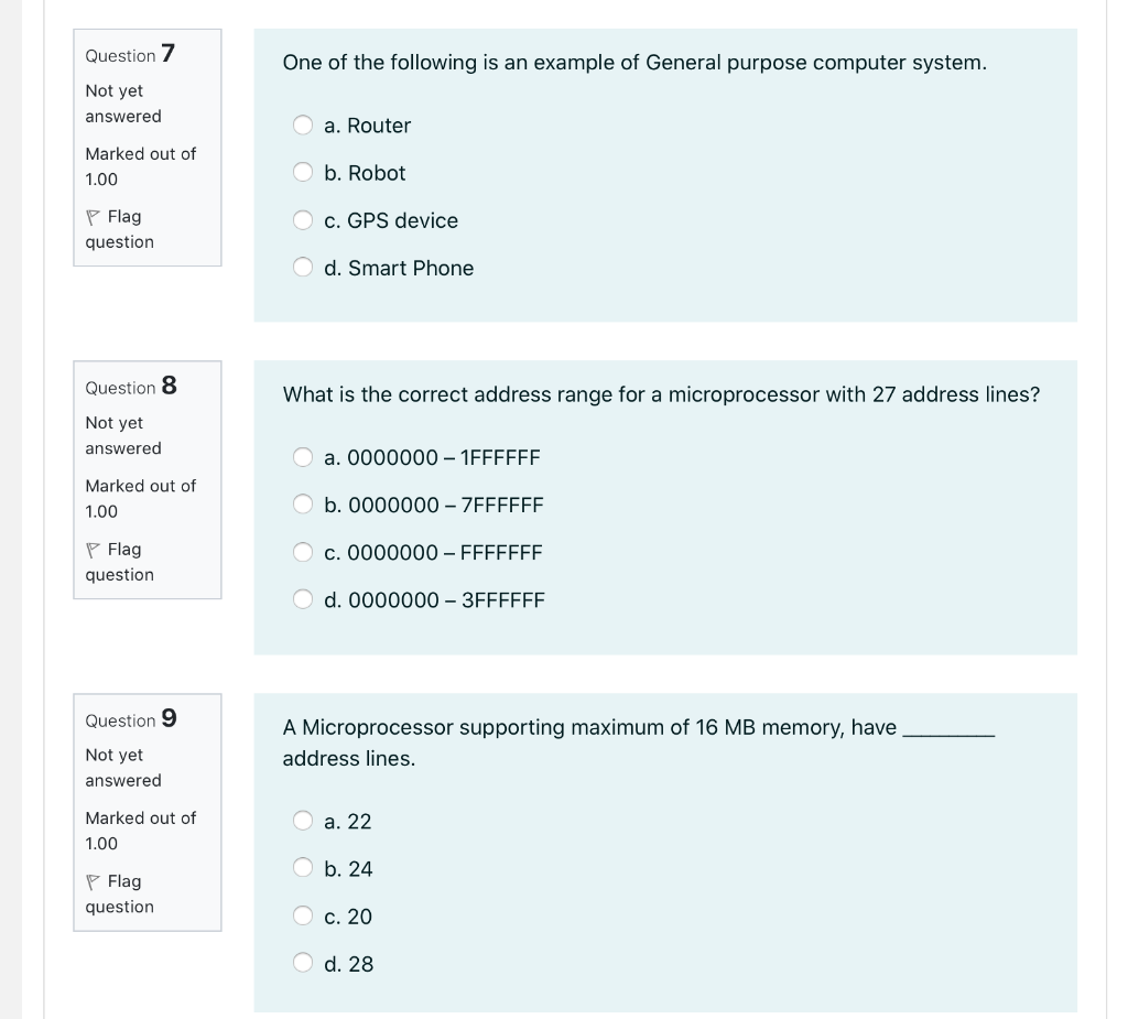 Solved Question 7 One of the following is an example of | Chegg.com