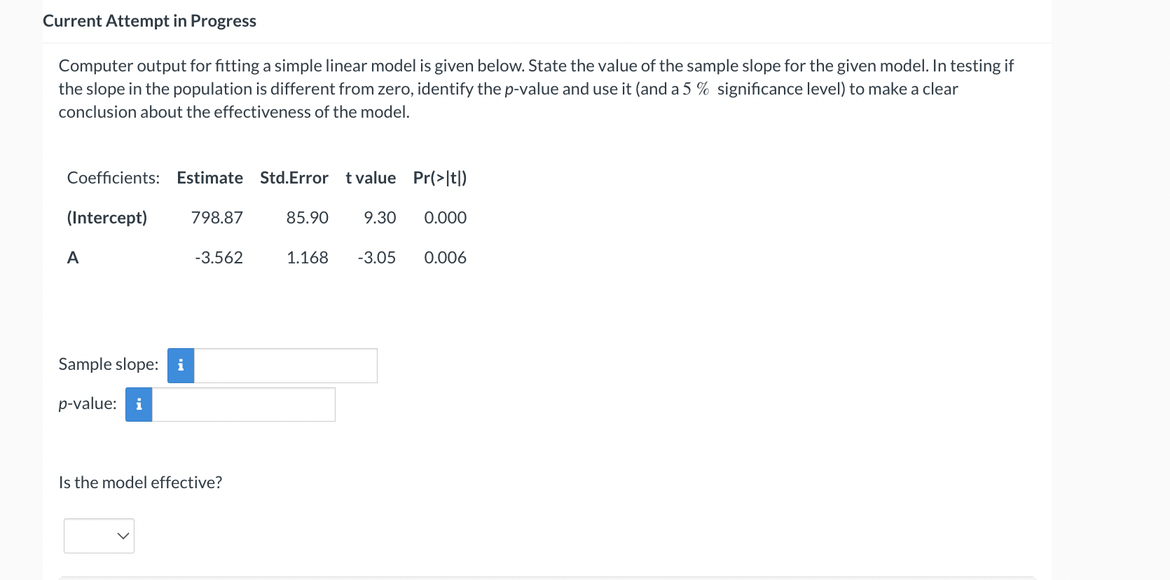 Solved Current Attempt in ProgressComputer output for | Chegg.com