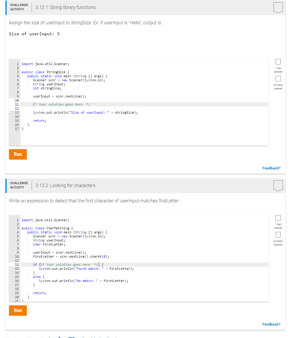 Solved CHALLENGE ACTIVITY 3 13 1 String Library Functions Chegg
