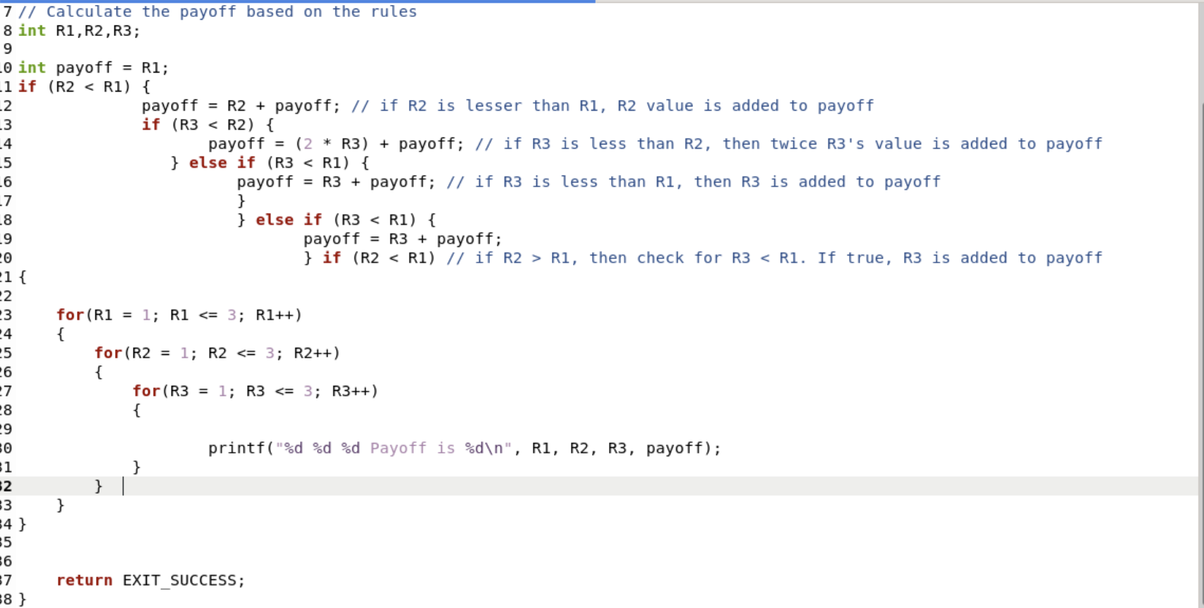 Solved This is what I have so far, but the payoff isn't | Chegg.com